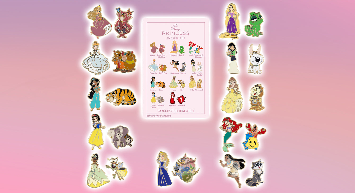 Disney Princess and Sidekick Mystery Micro Pins – The Pink a la Mode