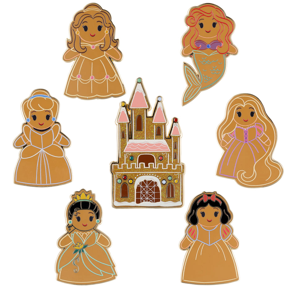 Disney Holidays Princess Gingerbread Mystery Jumbo Collectible Pin ...