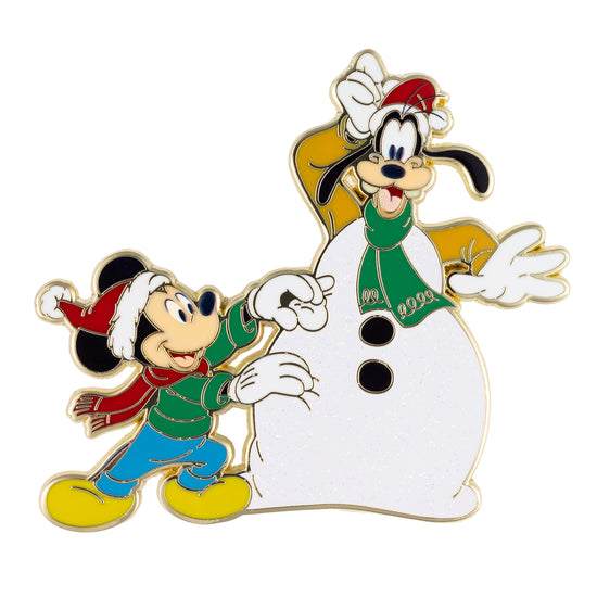 Disney Holidays Mickey and Goofy Snow Man Jumbo Collectible Pin – The ...
