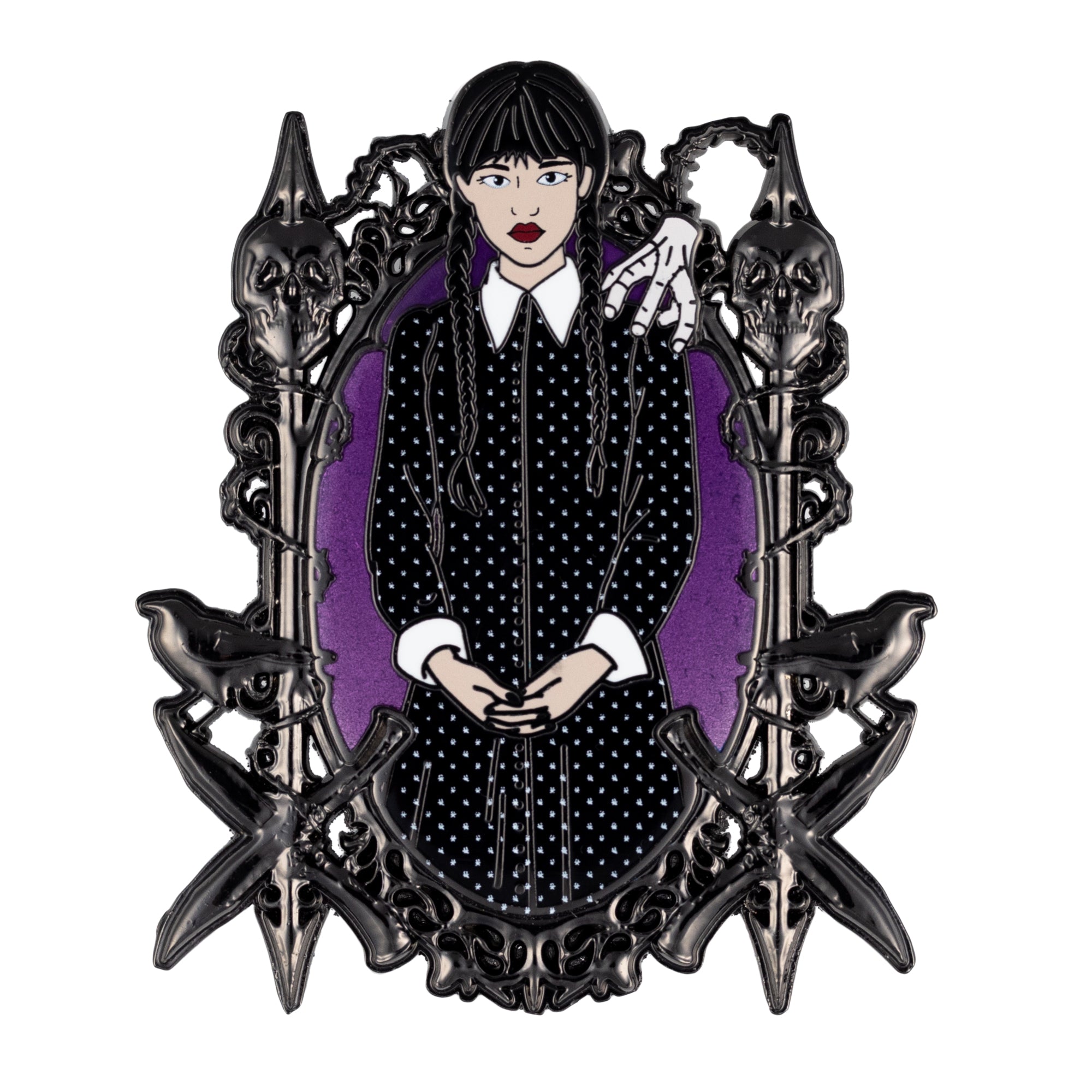 Wednesday Addams Jumbo Collectible Pin – The Pink a la Mode